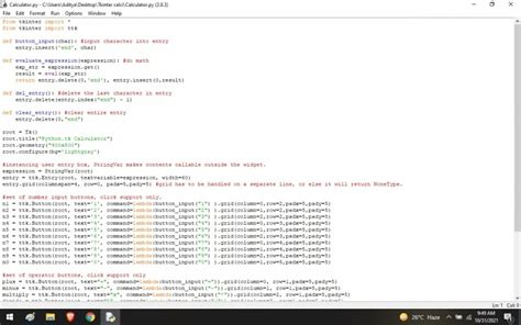 python program to basic tkinter calci using the python tkinter kashipara