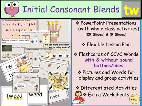 Phonics Initial Consonant Blend Tw Ccvc Words Presentations Lesson