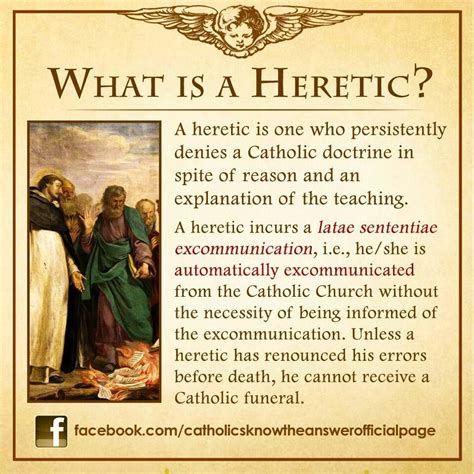 Heretic Catholic Theology Catholic Catholic Beliefs