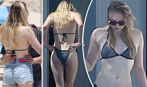Game Of Thrones Sophie Turner Exposes Peachy Posterior In Bikini Clad