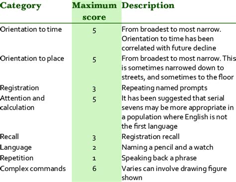Mini Mental State Examination Interpretation