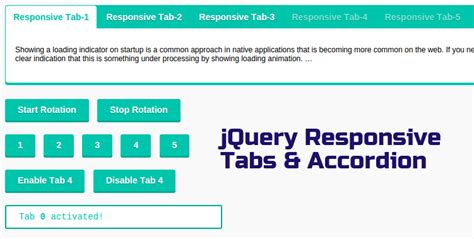 simple lightweight jquery responsive tabs and accordion plugin
