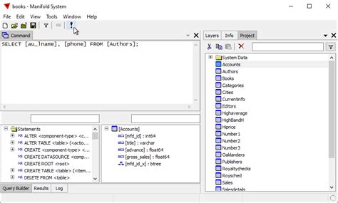 example export the results of a query
