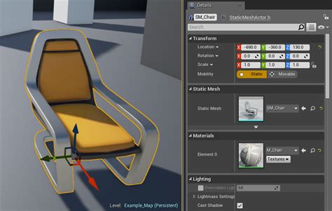 setting up materials with static meshes unreal engine 4 27 documentation