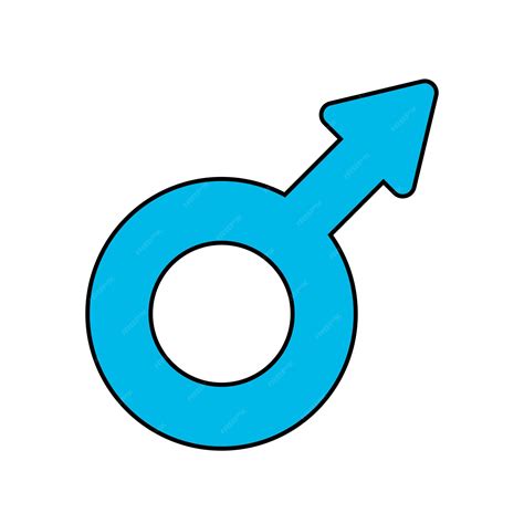 Premium Vector Male Gender Symbol Lgbtq Community Pride Month