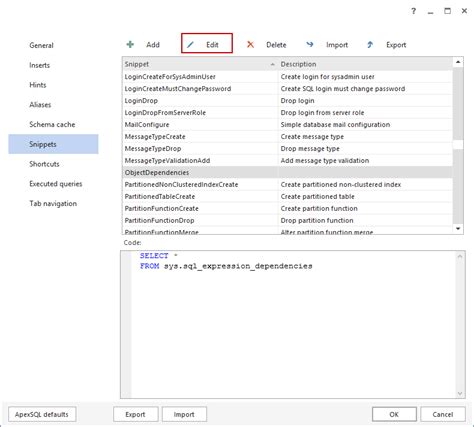cómo crear y usar fragmentos de código t sql