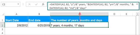 how to use excel datedif function
