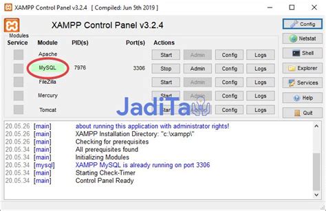 cara menjalankan mysql di command prompt