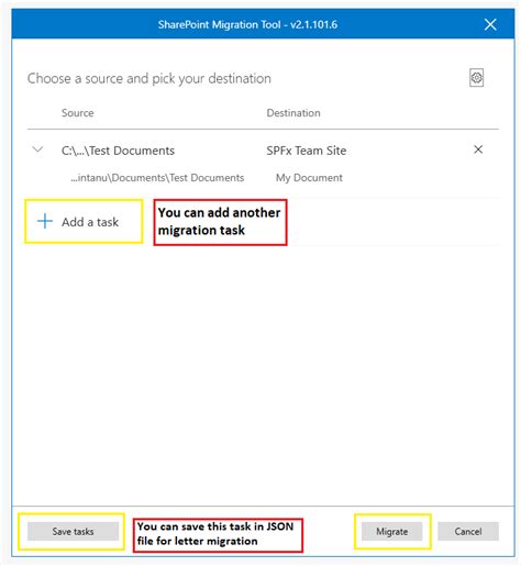 how to use the sharepoint migration tool