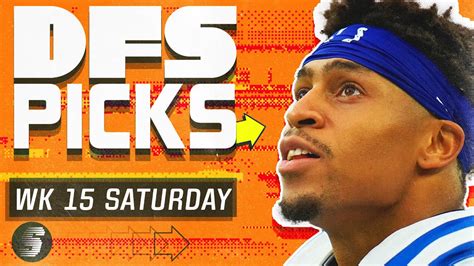 Nfl Dfs Picks Deeper Dive And Live Before Lock Saturday Week 15 Daily