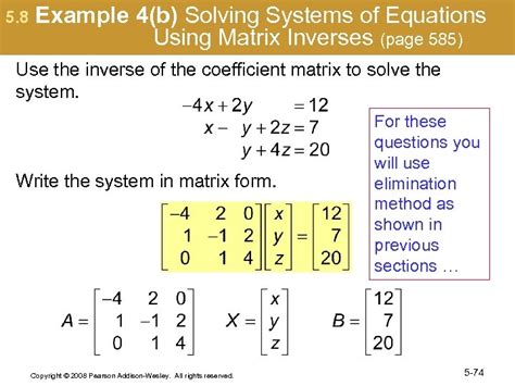 3 8 Solving Systems Of Equations Using Inverse Matrices Tessshebaylo
