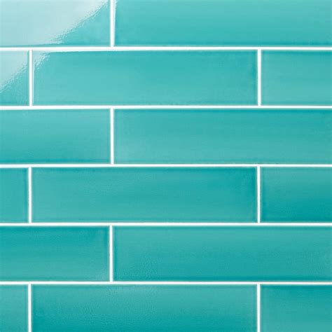 Ivy Hill Tile Colorwave Teal Green 4 43 In X 17 62 In Polished