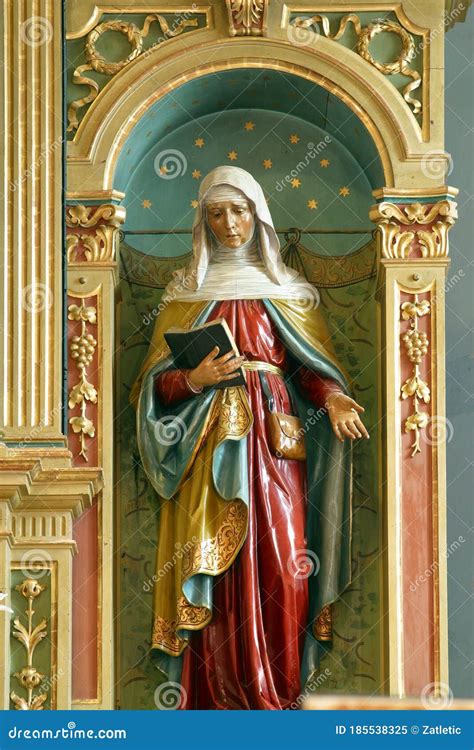 St Anne Statue On The High Altar In The Church Of The Assumption Of