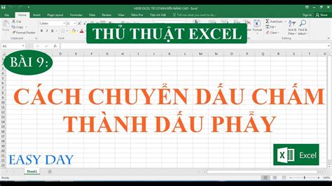 Cách Chuyển Dấu Phẩy Thành Dấu Chấm Trên Excel Chuyển đổi Dấu Phân