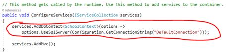 entity framework scaffolding a read action in mvc no