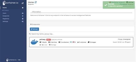 does portainer inside a swarm cluster work without single