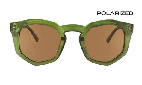 Gafas De Sol Polarizadas Hexagonales Verdes Charly Therapy