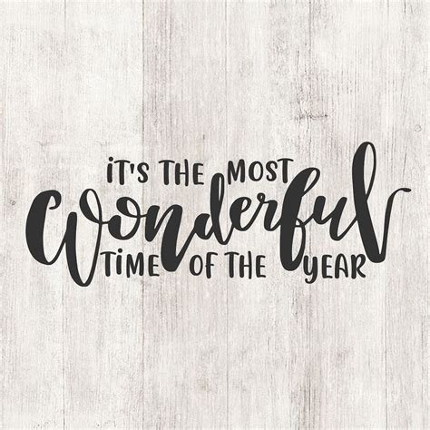 Its The Most Wonderful Time Of The Year Svg Christmas Quote Etsy