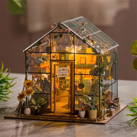 China Customized Hongda Pc2306 Sunshine Flower House Diy Toy Miniature