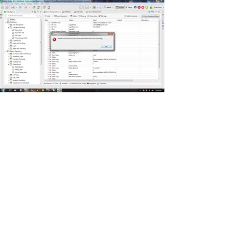 unable to execute test script root cause malformed uxxxx encoding