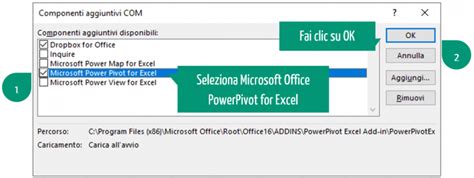 power pivot excel componente aggiuntivo excel per tutti