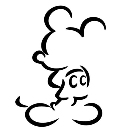 Mickey Mouse Outline Svg For Craft Machines Cricut Cameo Etsy