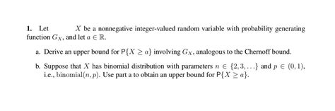 solved 1 let x be a nonnegative integer valued random