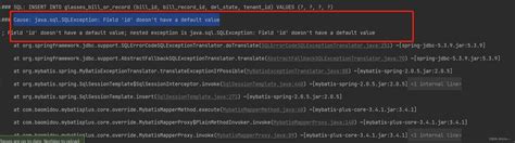cause java sql sqlexception field ‘id‘ doesn‘t have a default value