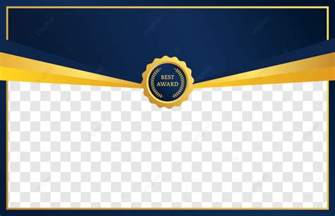 Blue Gold Simple And Elegant Certificate Border For Graduation Award Or