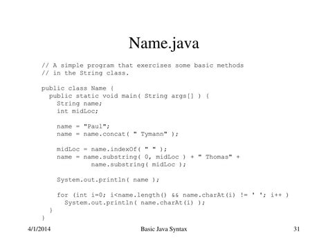 ppt basic java syntax powerpoint presentation free download id 529720