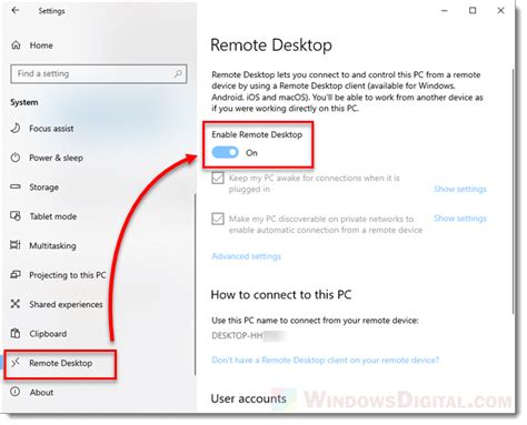 how to enable rdp remote desktop protocol on windows 10 remote