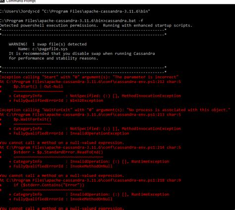 java cassandra 3 11 6 not starting windows 10 stack overflow