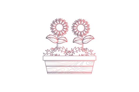Spring Flower Long Pot 10 Gradien Icon Graphic By Raysaozora · Creative