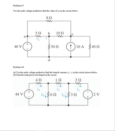 solved find the node voltage for the circuit shown below cheggcom images