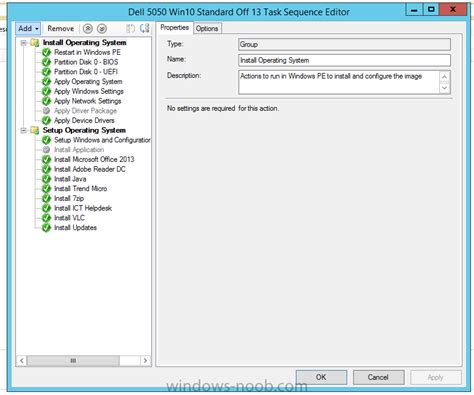 problems with task sequence not installing software configuration