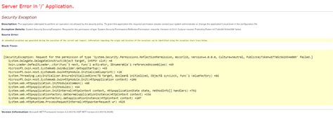 c security exception stack overflow
