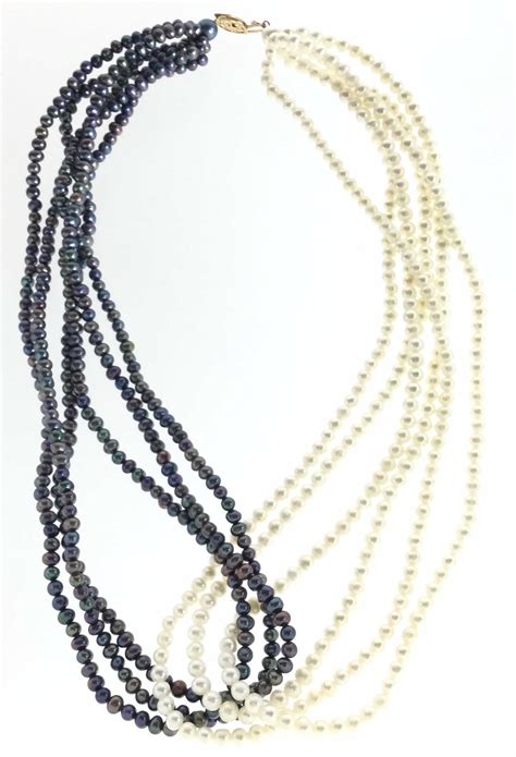 Lot 14k Gold Clasp And Freshwater Pearl Necklace