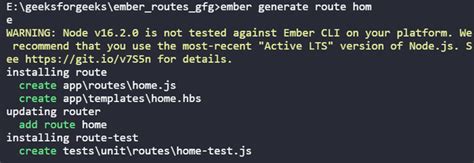 ember js router geeksforgeeks