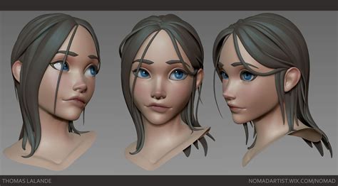Girl Sculpt 1 By Thomas Lalande Portrait 3d Cgsociety Zbrush