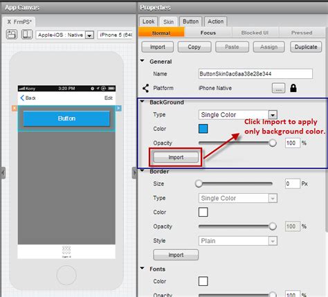 import photoshop css styles to a widgets skin