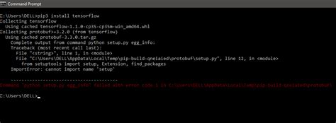 i m seeing the following error when installing tensorflow