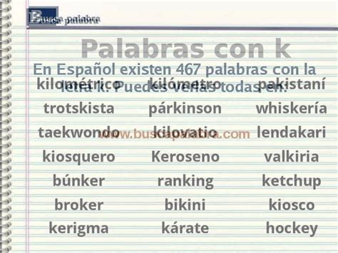 Palabras Con K Youtube