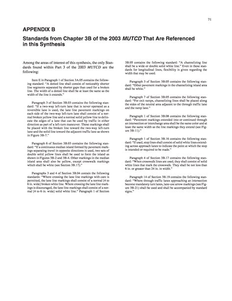 appendix b standards from chapter 3b of the 2003 mutcd that are