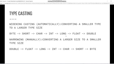 java tutorial 5 type casting youtube