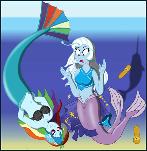 2026628 safe artist physicrodrigo rainbow dash trixie angler