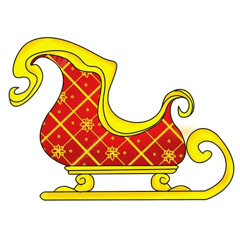 Christmas Sleigh Ride Clipart Hd Png Cartoon Style Christmas Golden