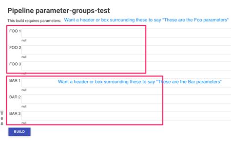 grouping and decorating groups of parameters in jenkins stack overflow