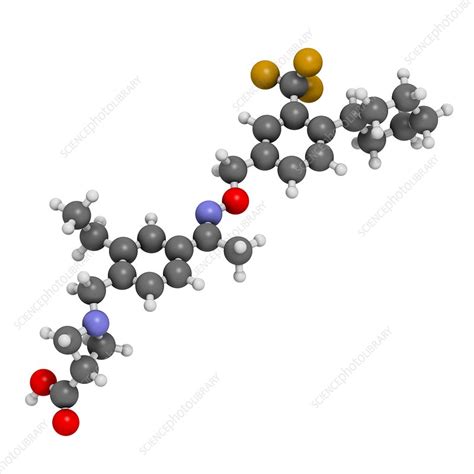 Siponimod Anti Inflammatory Drug Molecule Stock Image F016 6397