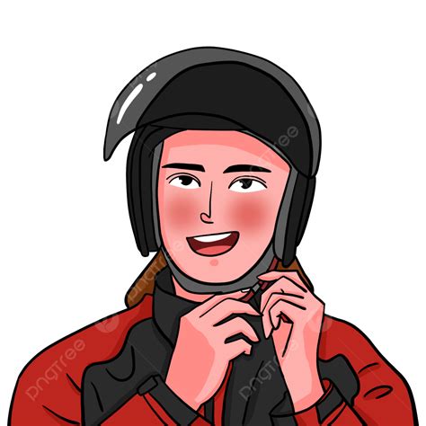 여자 일러스트 아이 가 오토바이 모 자 를 쓰 고 오리지널 만화 그리다 소녀 오토바이 모자 헬멧 첨부 Png 일러스트 및