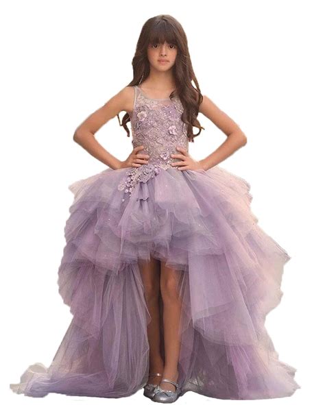 New Designers 2017 Beach Long Flower Girl Dresses Lilac For Weddings